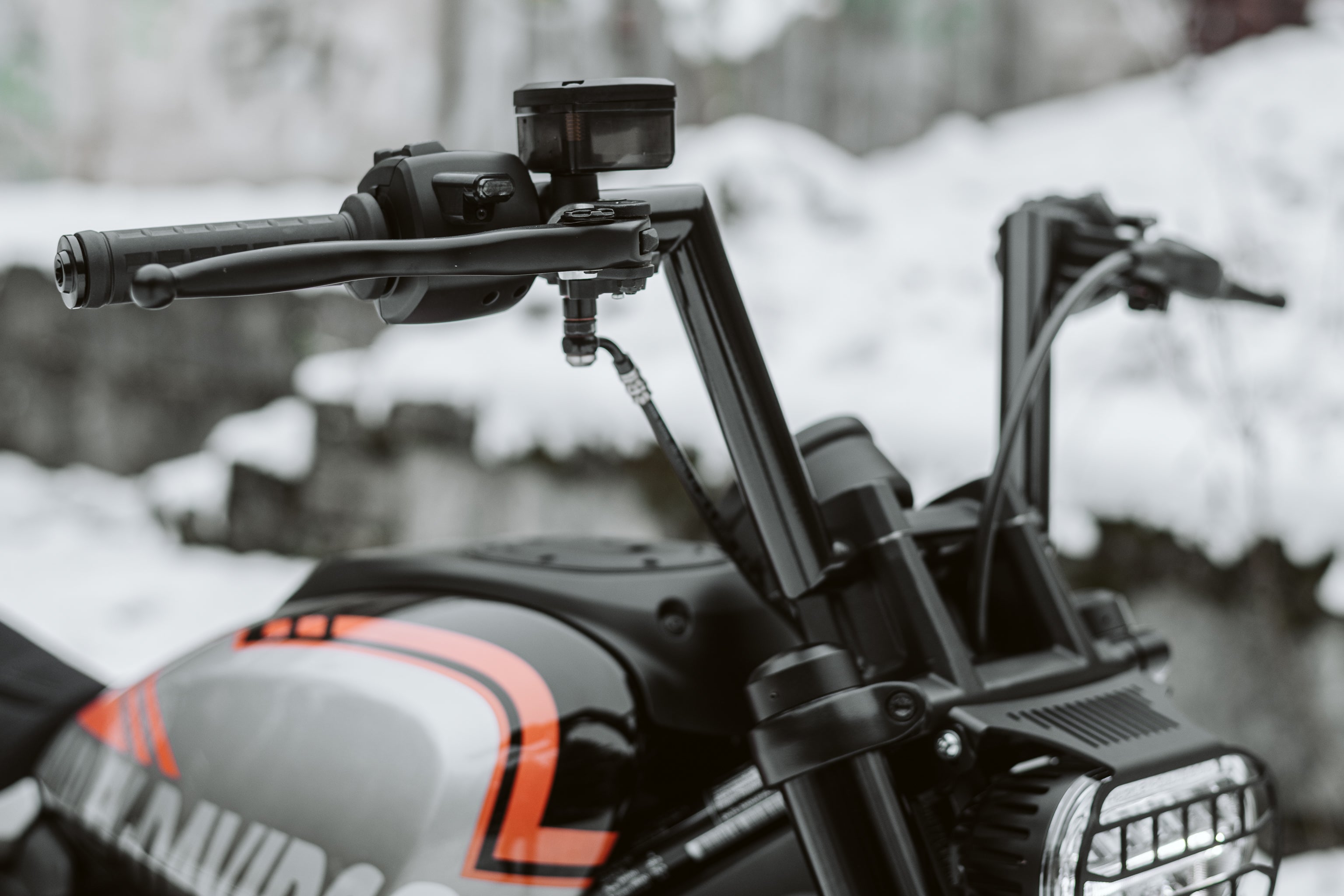 Harley Davidson Sportster With Mini Ape Hangers